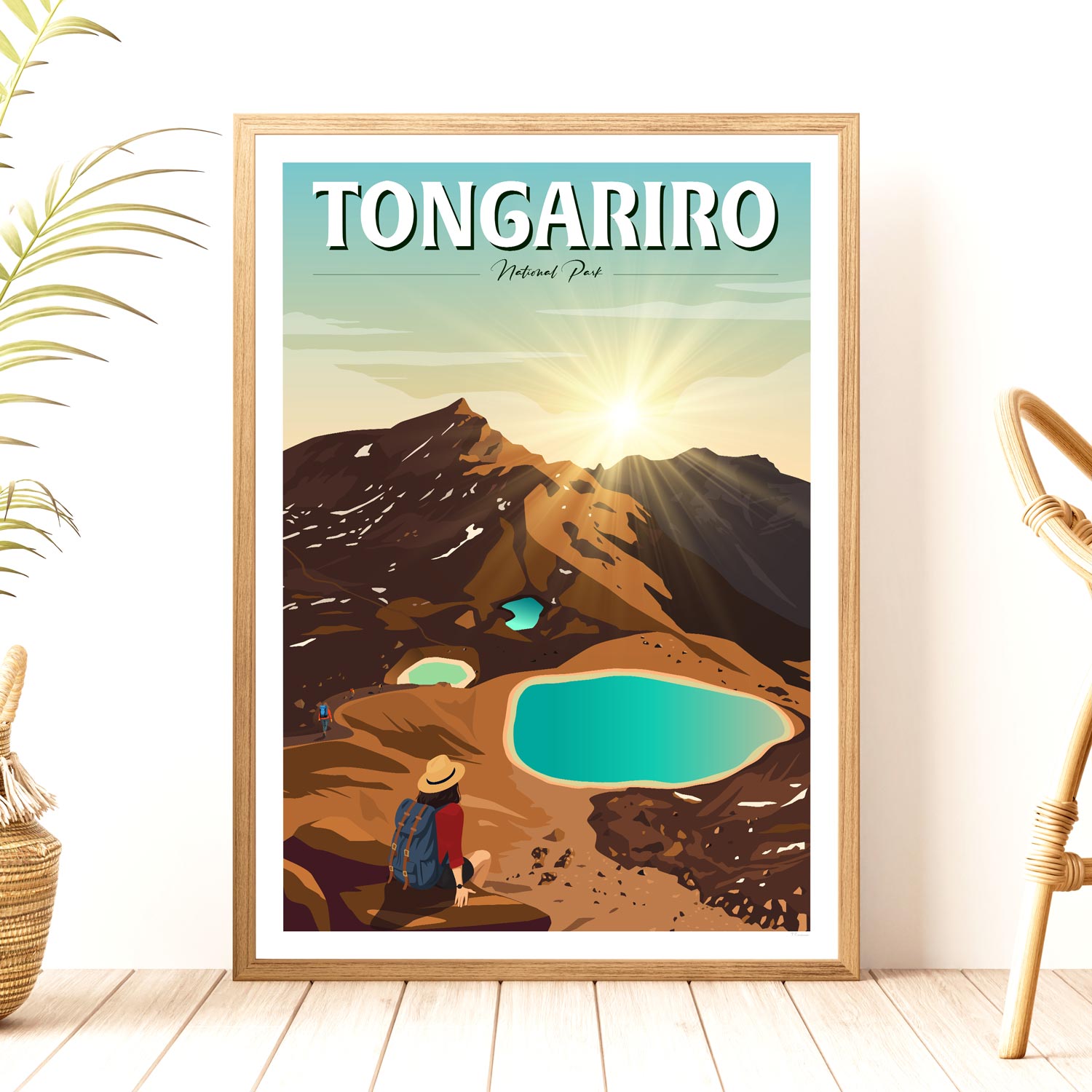 Tongariro National Park - Travel Poster, New Zealand – VivaHome