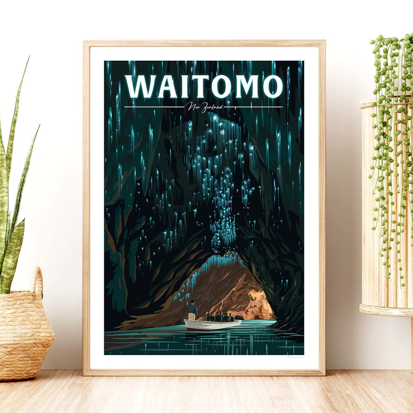 Waitomo Travel Poster, New Zealand – VivaHome