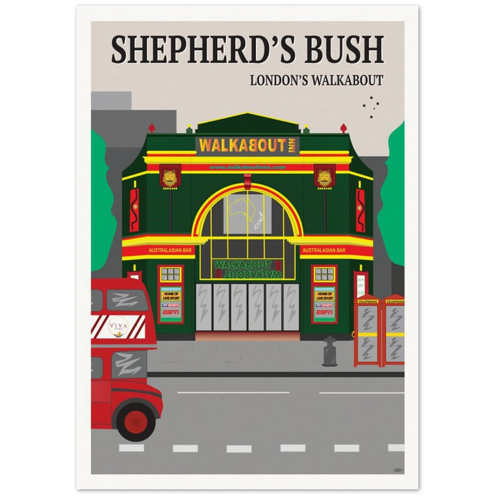 Shepherd's Bush Walkabout Travel Poster, London – VivaHome